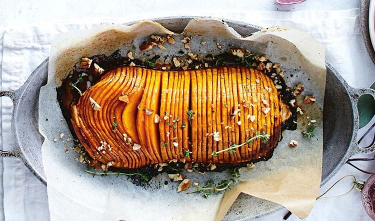 Sticky hasselback pumpkin| Flora
